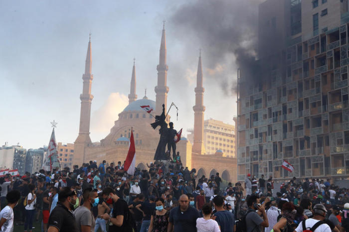 Chaos bei Protest in Beirut - Konferenz berät über Hilfe für Libanon