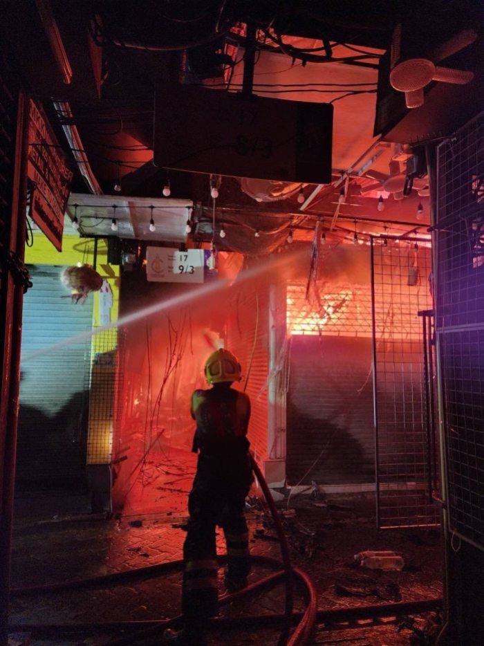 Brand auf Chatuchak-Markt in Bangkok, Thailand
